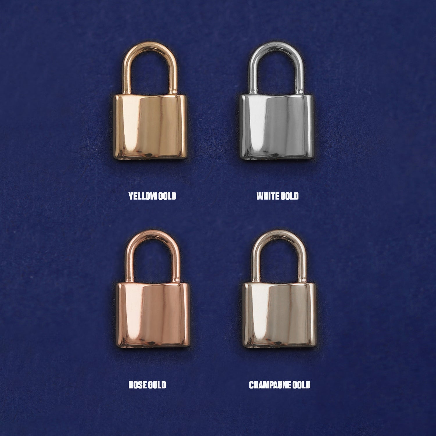 Automic Gold Lock Charm | Minimalist Sustainable Fine Jewelry