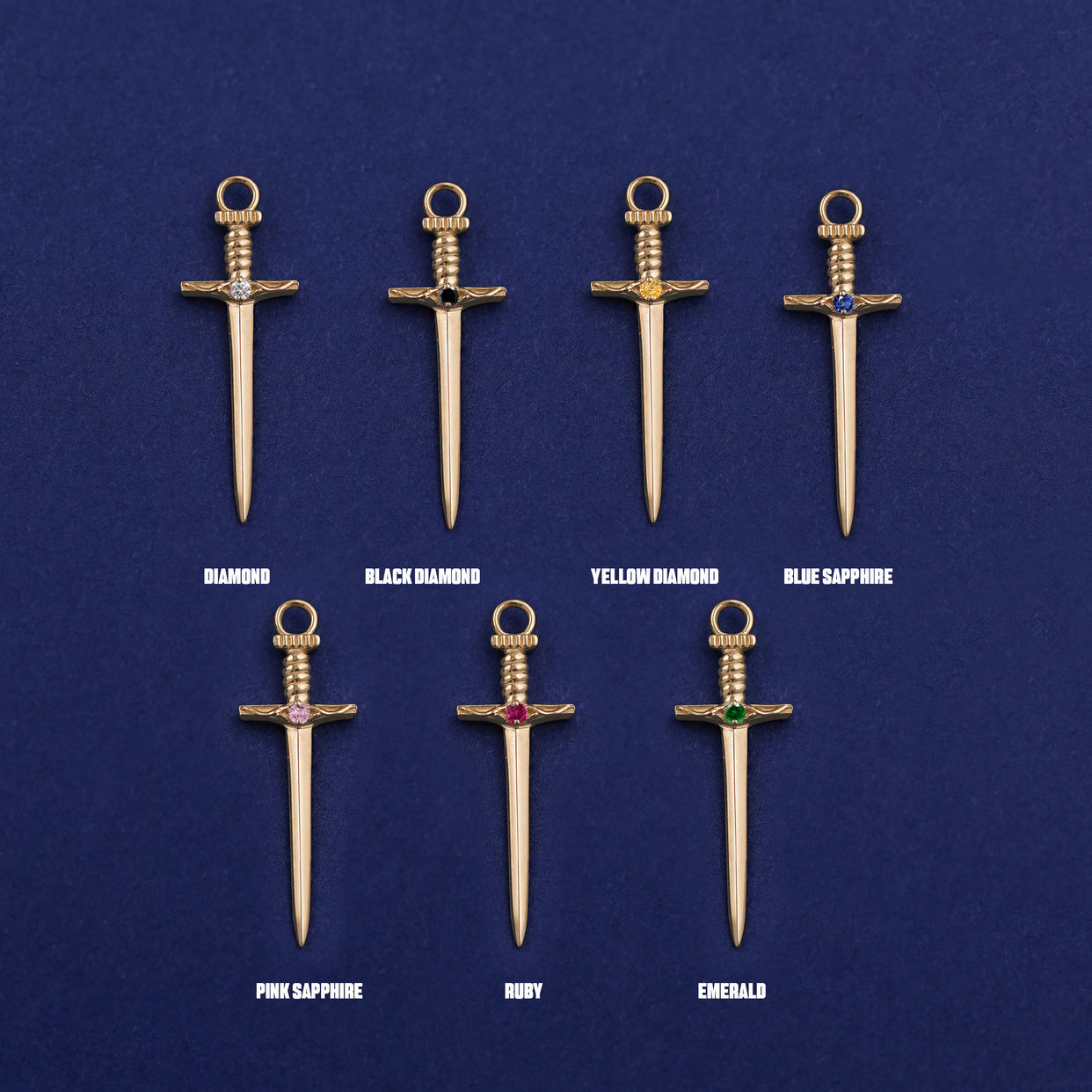 Automic Gold Sword Charm | Minimalist Sustainable Fine Jewelry