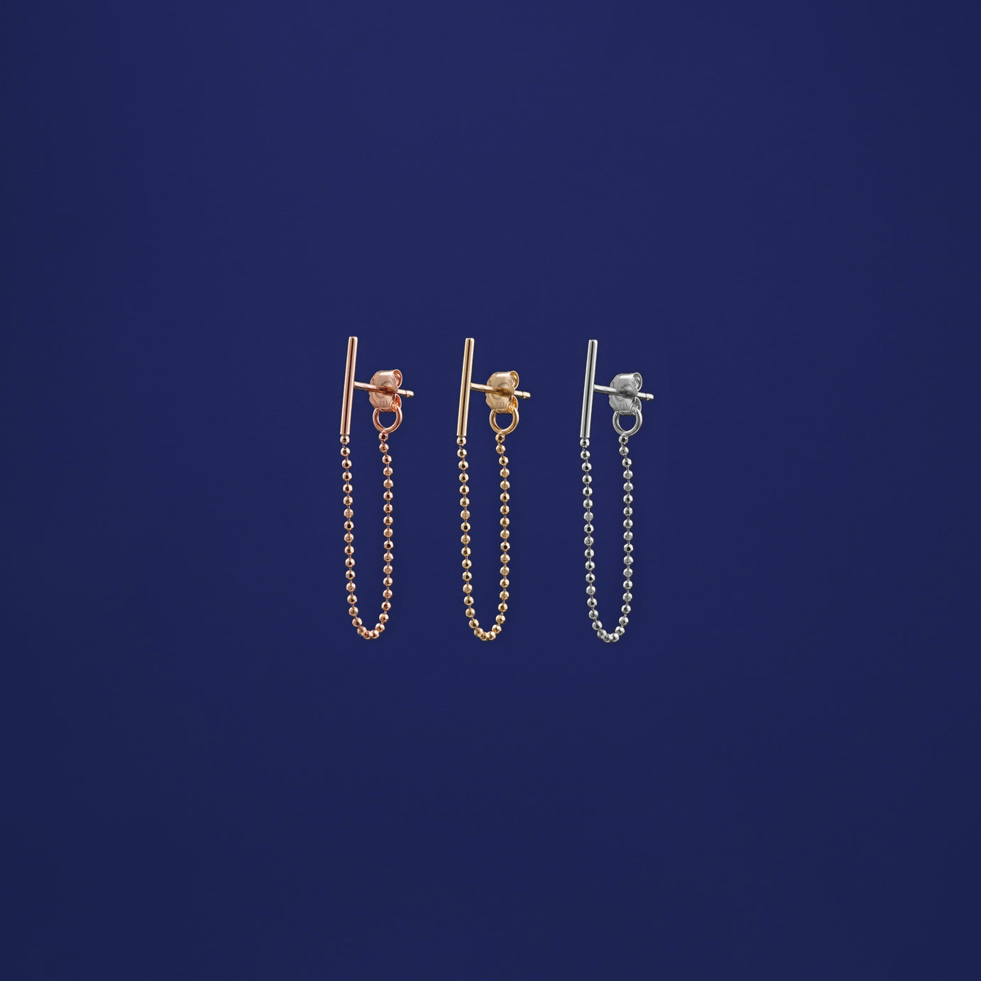 Automic Gold Line Dangle Earring | Sustainable Fine Jewelry