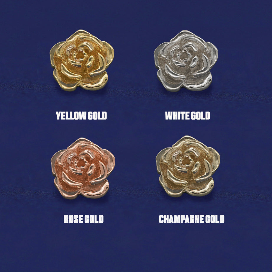 Automic Gold Rose Charm | Minimalist Sustainable Fine Jewelry
