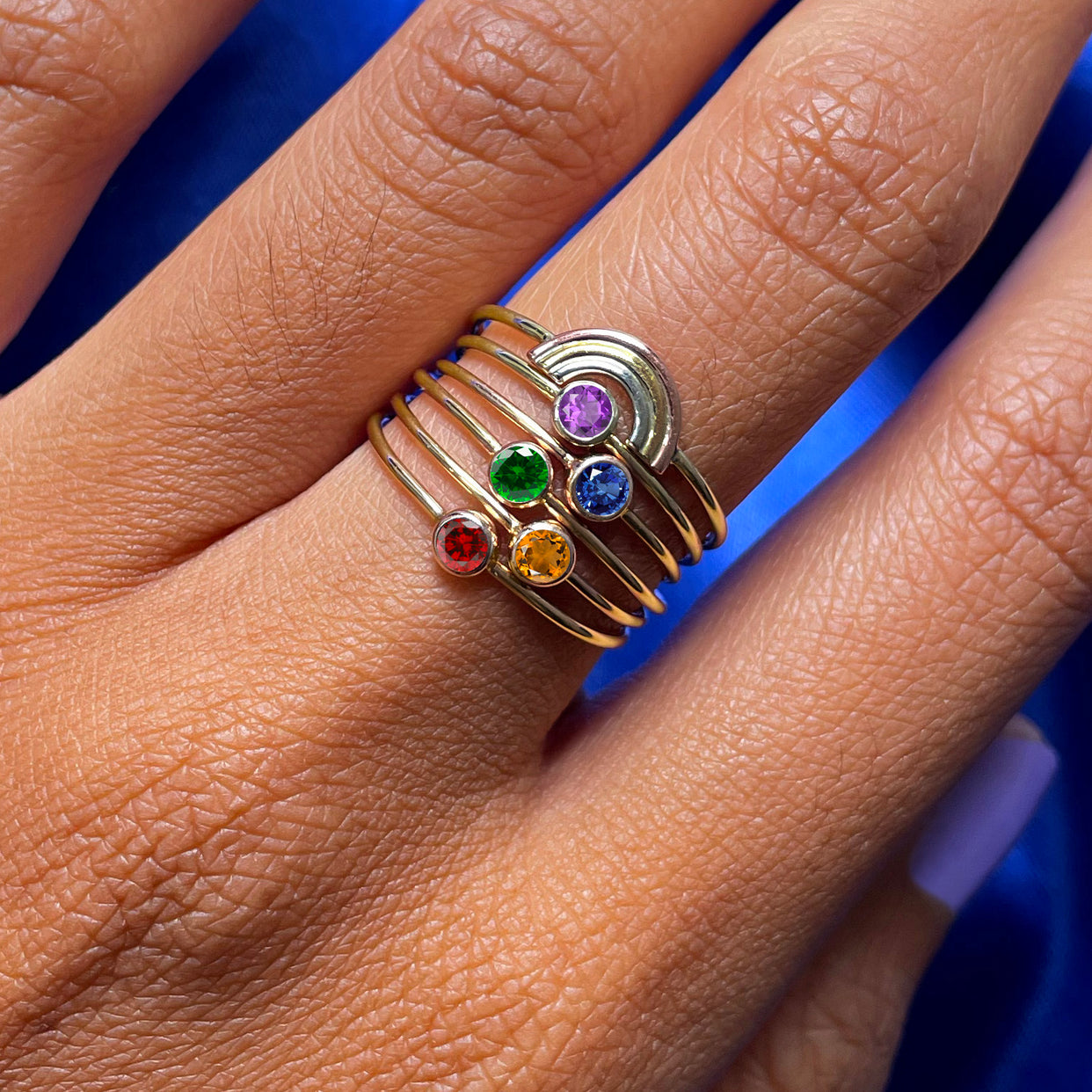Automic Gold Rainbow Ring | Minimal Sustainable Fine Jewelry